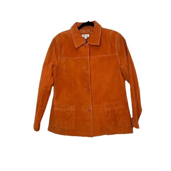 d&co | Jackets & Coats | Dco Womens Distressed Genuine Suede Leather ...